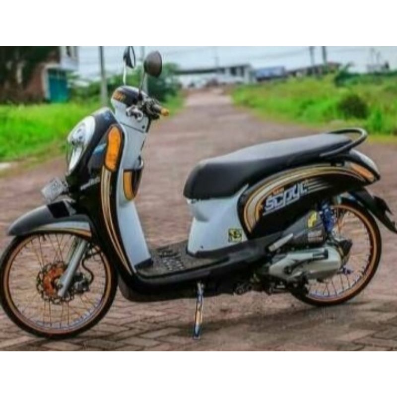 Jual Striping sticker variasi honda scoopy fi cream | Shopee Indonesia