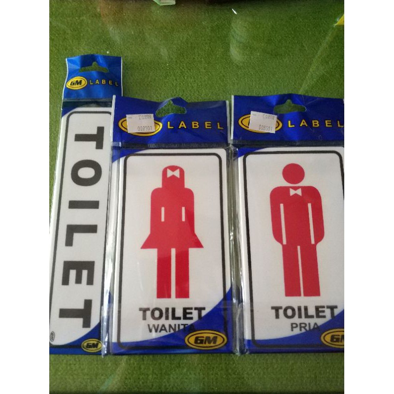 Jual Door Sign Toilet Pria Wanita / Penanda Pintu WC merk GM Lable ...