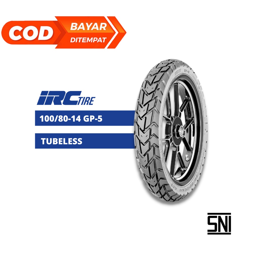 Jual IRC GP 5 Ban Motor Matic Ring 14 Uk 100/80-14 Tubeless PCX/Beat ...