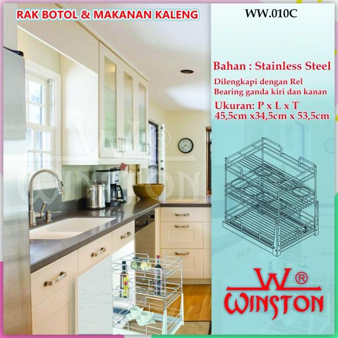 Jual Rak Dapur - Rak Tarik Botol Mangkok Kaleng Stainless Winston Ww ...