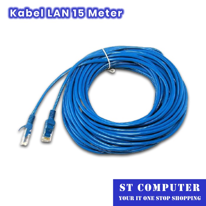 Jual Kabel LAN Internet UTP Cat 5 Terpasang RJ45 15 Meter | Shopee ...