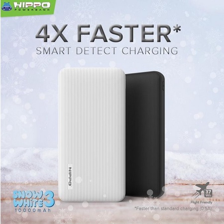 Jual Hippo Power Bank Snow White 3 10000 Mah Flight Friendly 37wh ...