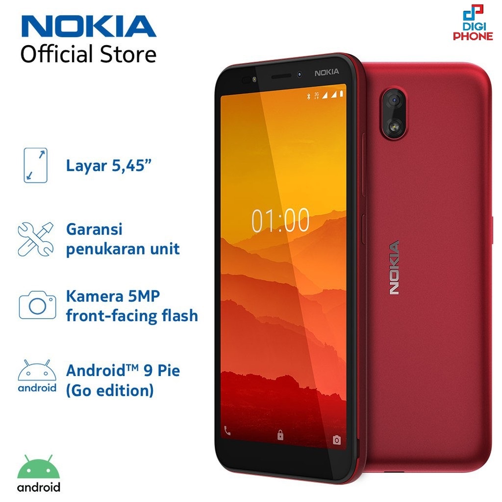 Jual Nokia C1 Android (16GB) (Garansi Resmi Nokia Indonesia) | Shopee ...