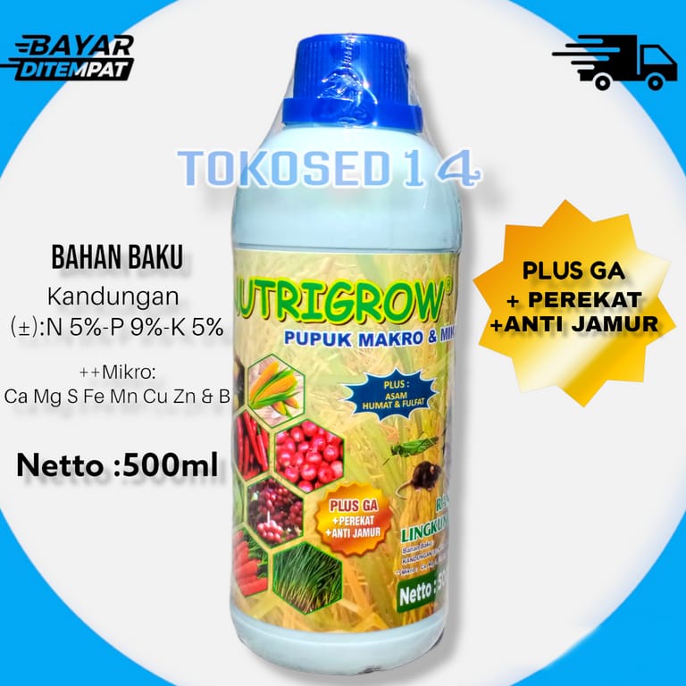 Jual PUPUK ORGANIK CAIR NUTRIGROW 500 ml NUTRIGRO mempercepat dan merangsang pertumbuhan tanaman ...
