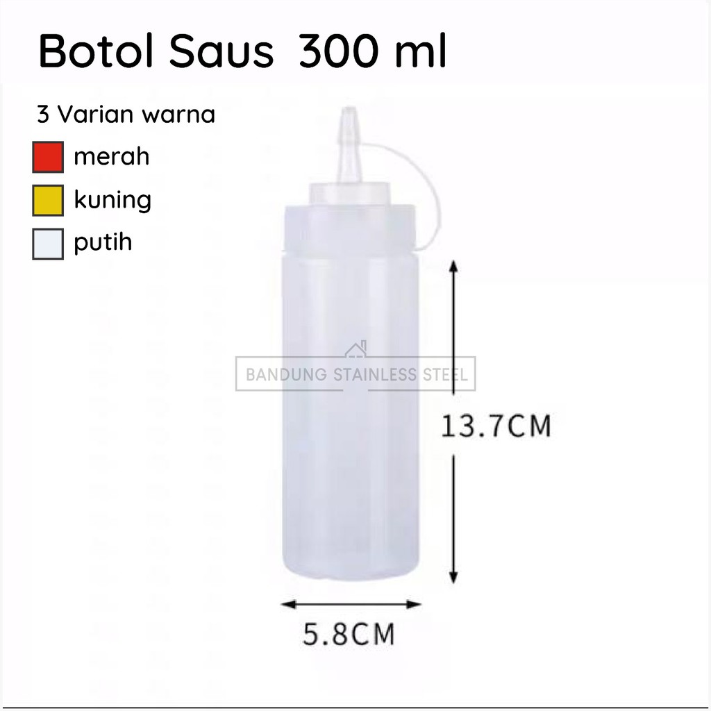 Jual Botol Saos Dengan garis Dispenser Saus Plastik Mayonaise Kecap ...