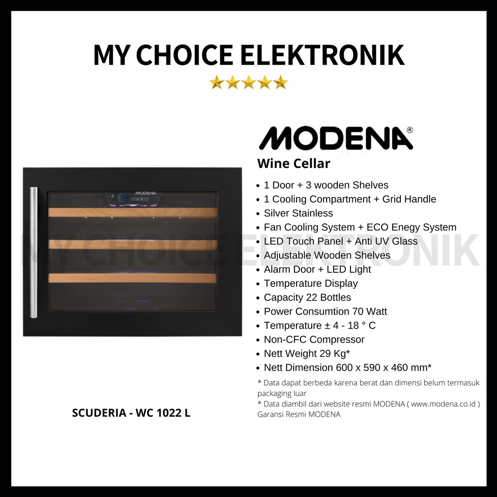 Jual MODENA Wine Cellar-WC 1022 L | Shopee Indonesia