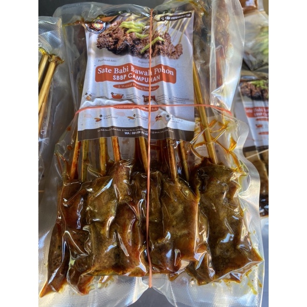 Jual Sate babi bawah pohon frozen 10 tusuk khas bali sate lilit pig ...