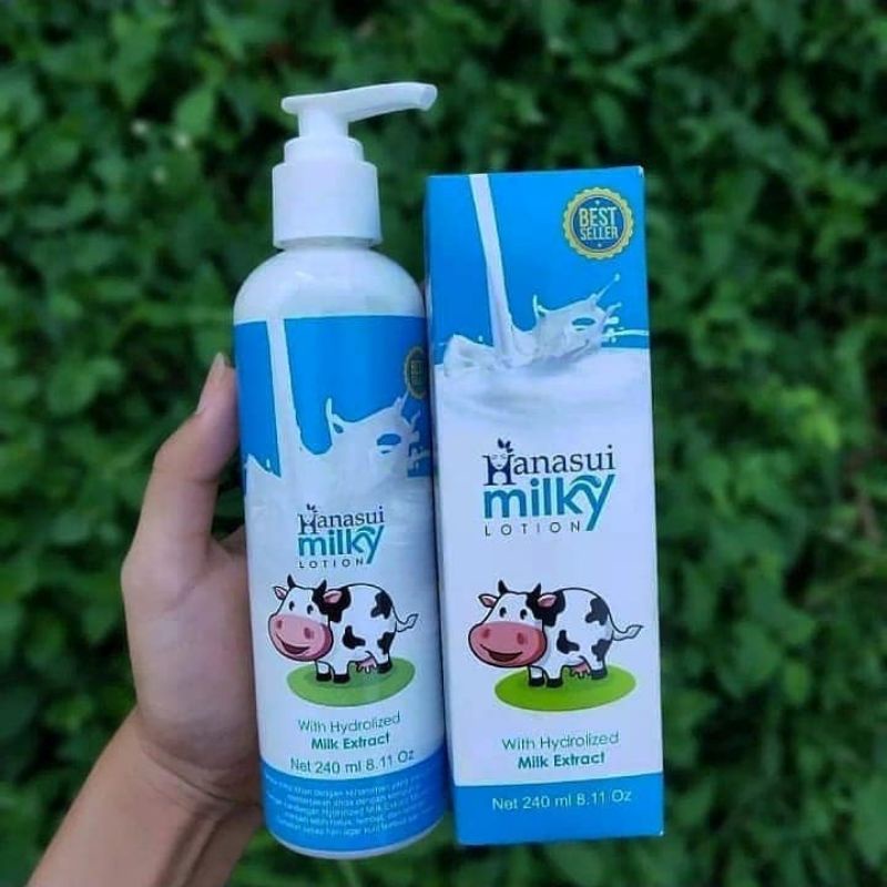 Jual Hanasui Milky BPOM Hanbody Lotion 240ml Ori Pemutih Pencerah Kulit ...