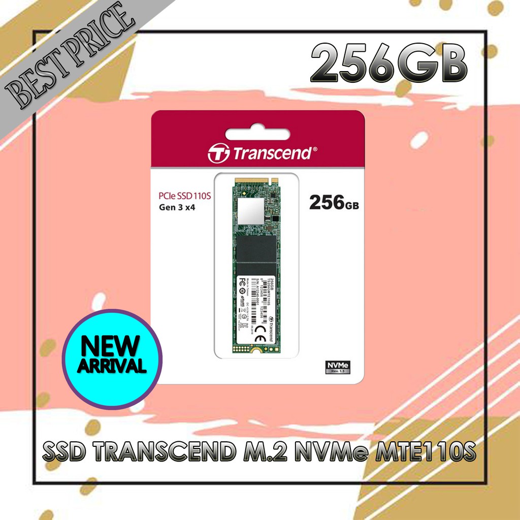 Jual SSD TRANSCEND M.2 NVMe MTE110S 256GB SSD NVMe M.2 PCIe Gen3x4 | Shopee Indonesia
