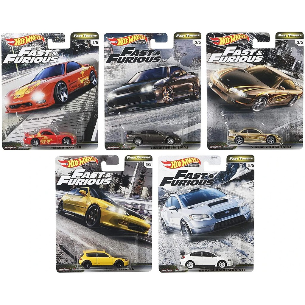 Jual Hot Wheels FNF Fast Furious Tuners Premium Civic EG nissan Silvia ...