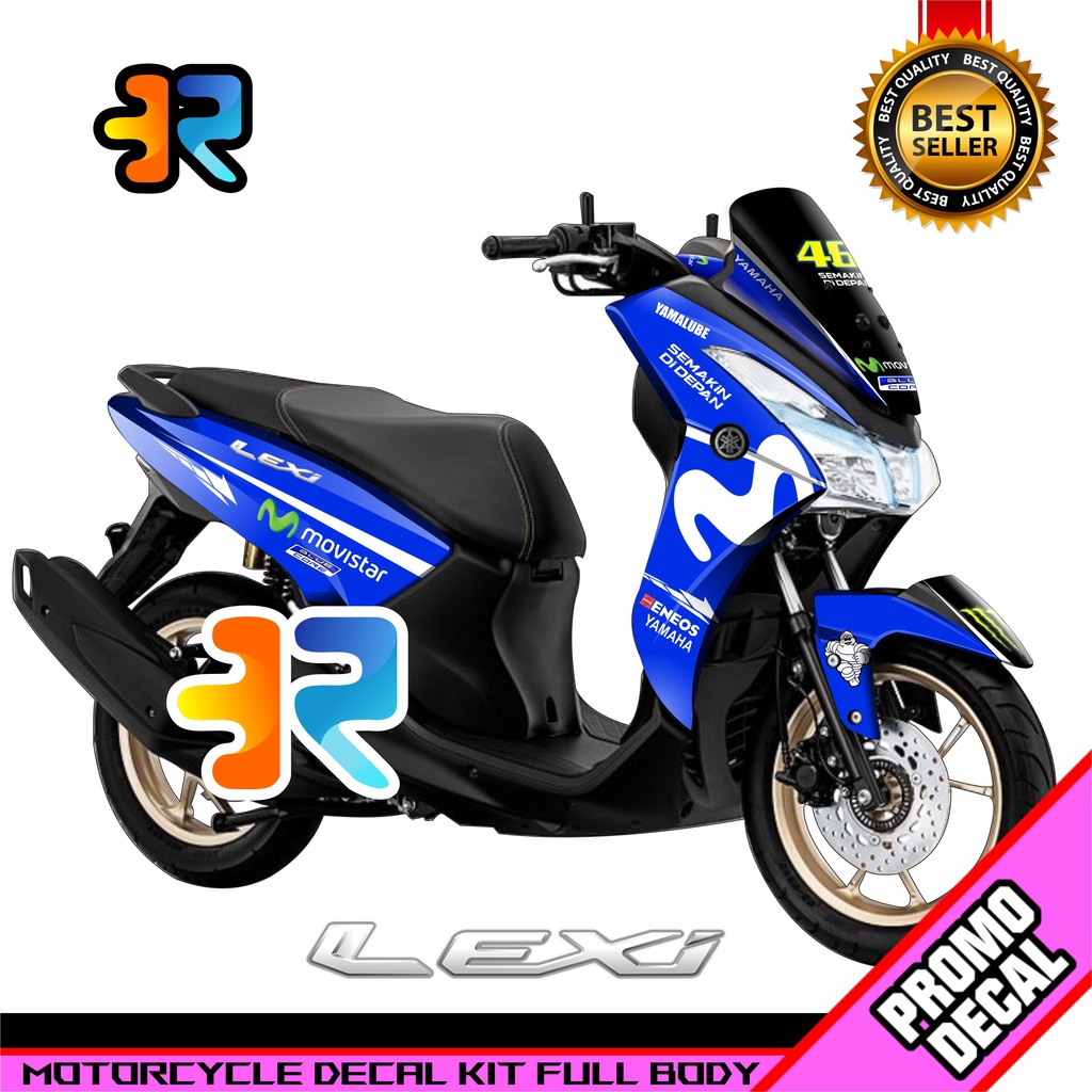 Jual Decal Motor Lexi Desain Movistar Sticker Decal Full Body | Shopee ...