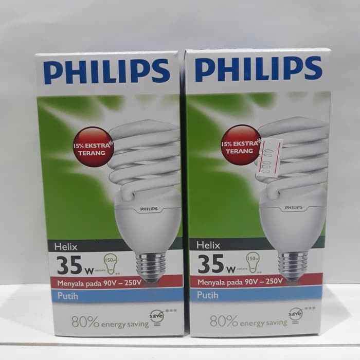 Jual Lampu Spiral Philips Helix 35Watt, 35W, 35 Watt, 35 W | Shopee ...