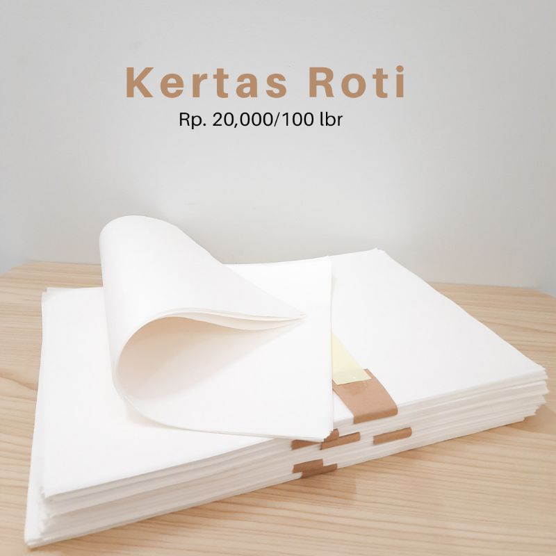 Jual Kertas Roti / grease paper isi 100 lembar | Shopee Indonesia
