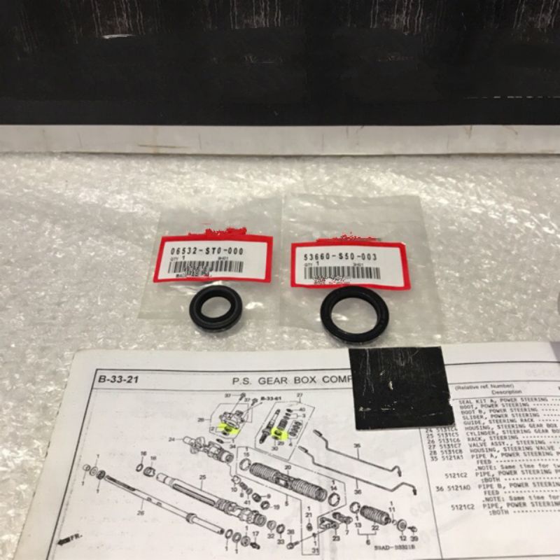 Jual Seal Sil Pinion Pinyon Power Steering Honda Odyssey RA6 RB1 Stream Civic FD 1999 2000 2001 ...