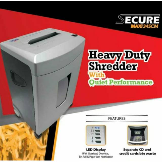 Jual Paper Shredder SECURE MAXI 34 SCM STRIP CUT / Paper Shredder ...