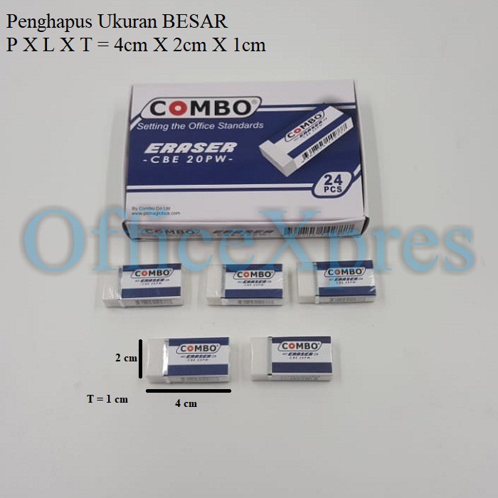 Jual Penghapus Pensil / Hapusan Besar PUTIH / Stip Karet / Eraser 20 ...