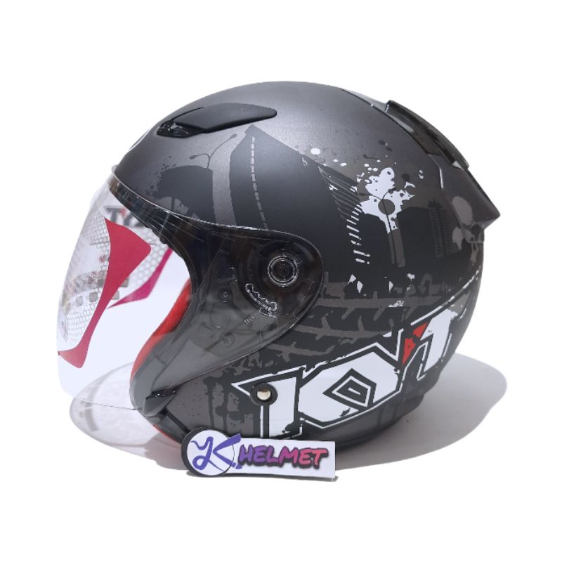 Jual Helm KYT Dj maru motif #10 gunmetal dof | Shopee Indonesia
