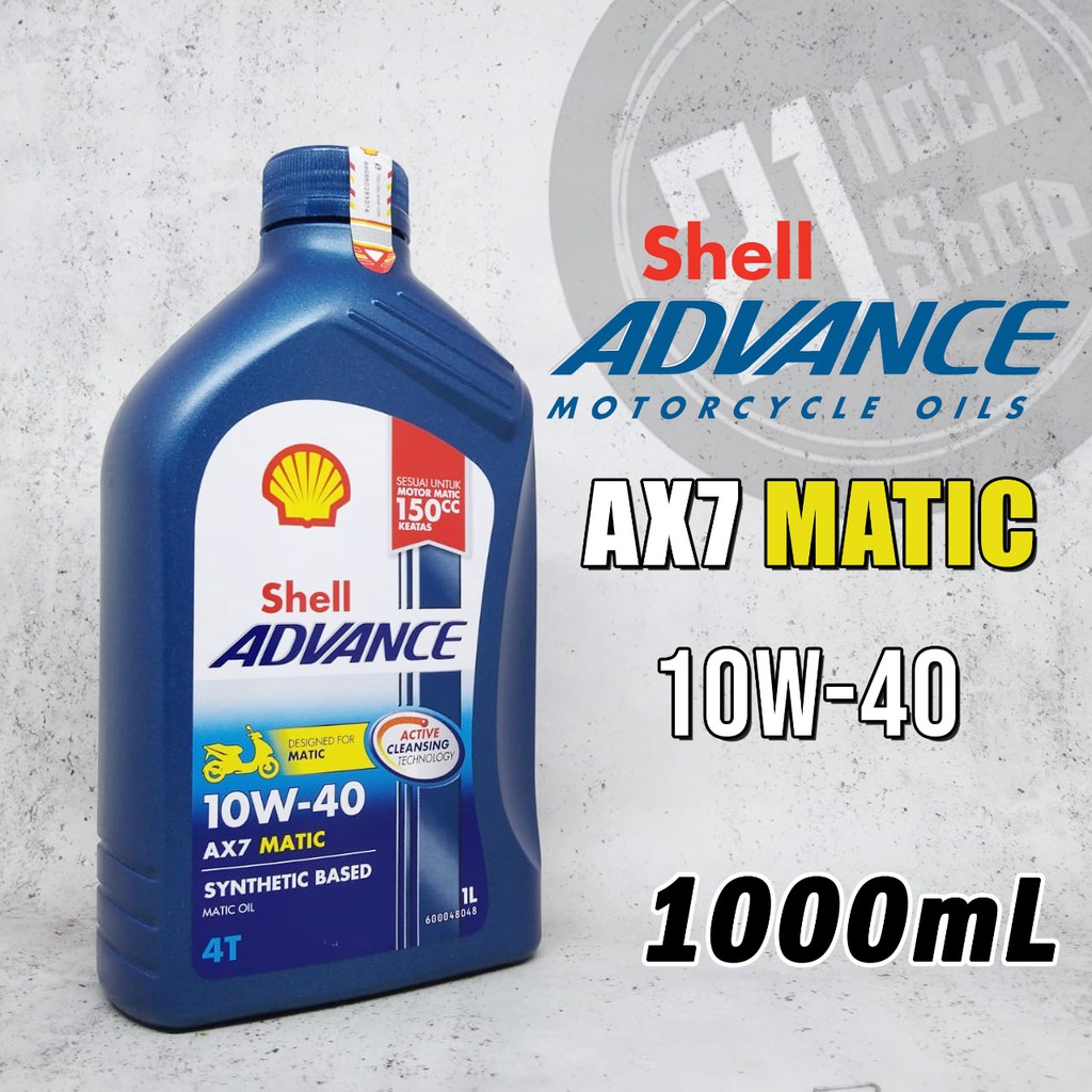 Jual Shell Advance 4T AX7 Matic 10W40 1000 ml Oli 1L Original 21Motoshop | Shopee Indonesia