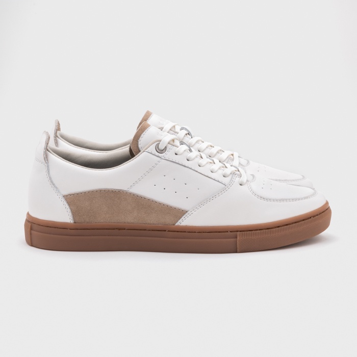 Jual KALVERT - Alex Sepatu Sneakers Kulit Pria Putih Beige Gum | Shopee ...