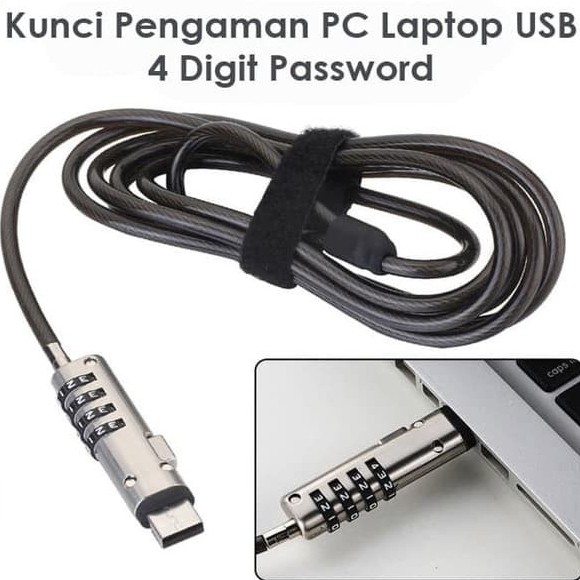 Jual Kunci Pengaman Laptop USB 4 Digit Password Untuk Pc-Laptop ...