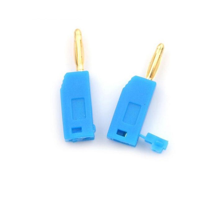Jual Banana Jack Male Plug Connector 2mm Gold Plate mic konektor biru ...