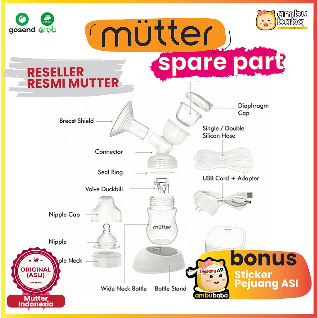 Jual Mutter Spare Part untuk Pearl/Opal Valve Diafragma Corong Botol ...