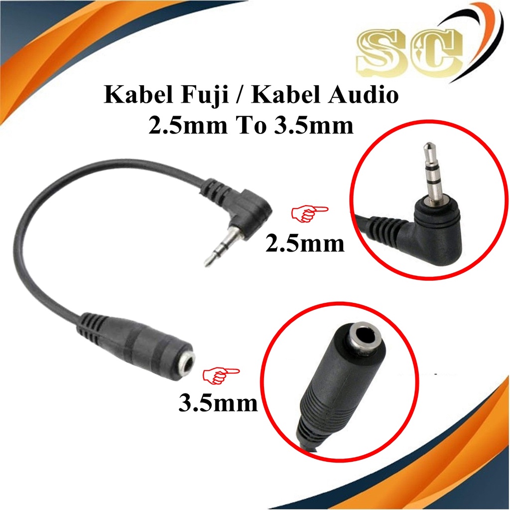 Jual Kabel Microphone Converter 2.5mm to 3.5mm for Fujifilm | Shopee ...