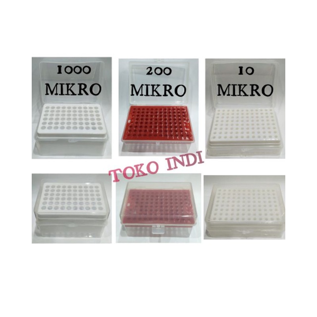 Jual Rak Mikrotip/Rak Mikropipet Tip Plastik/Wadah Box Mikrotip ...