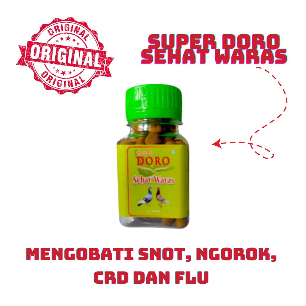 Jual Jamu merpati snot / sakit SUPER DORO SEHAT WARAS 100 butir ...