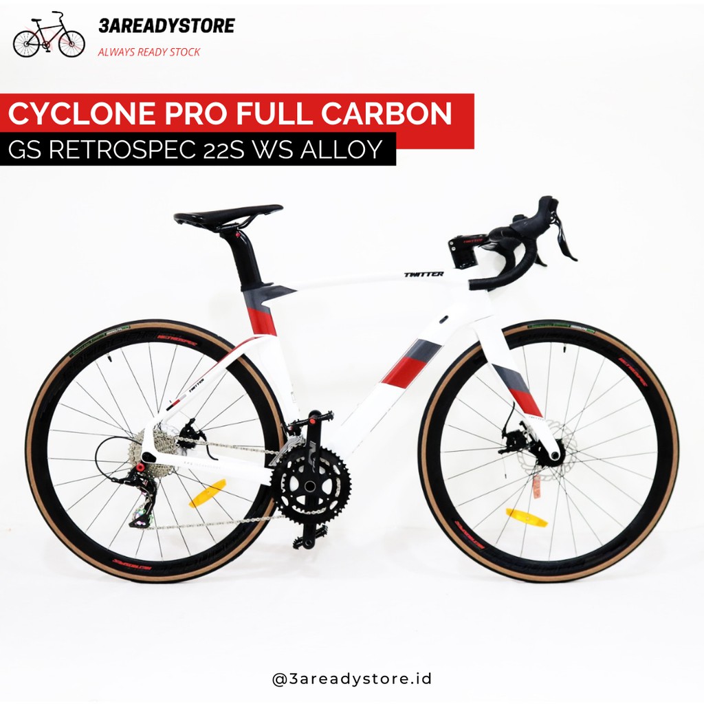 Jual TWITTER CYCLONE PRO SHIMANO 105 Disc Carbon R7000 22s ALLOY WHEEL ...