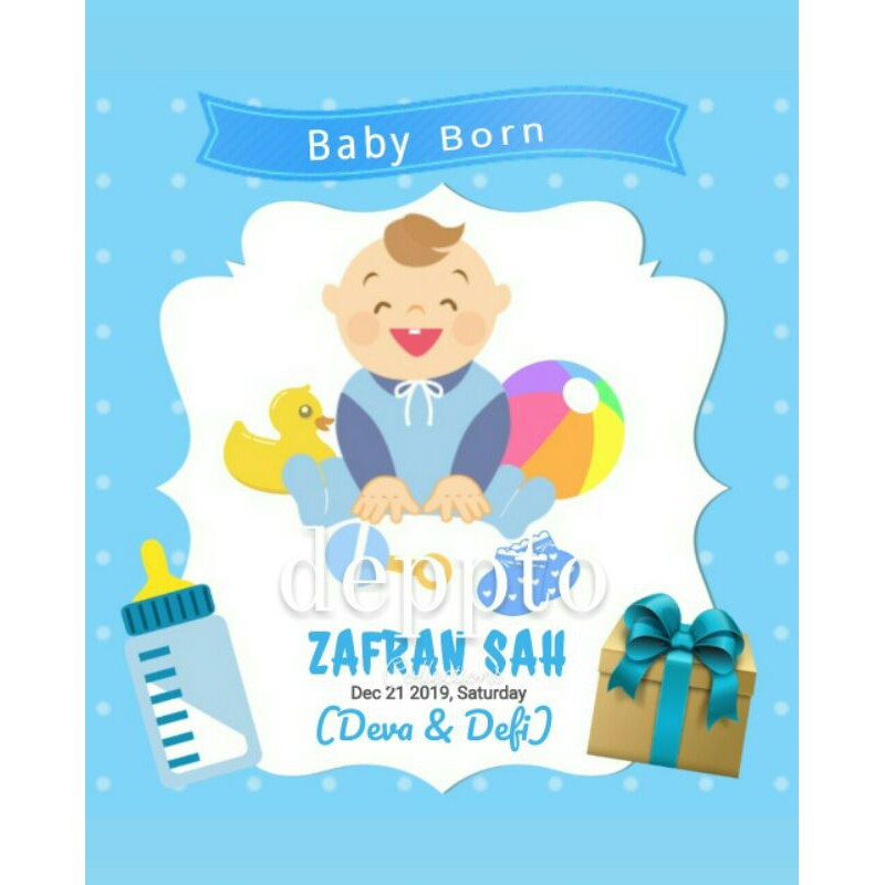 Jual kartu ucapan kelahiran bayi | gift card | baby born card | thanks card | FREE PITA KERTAS ...