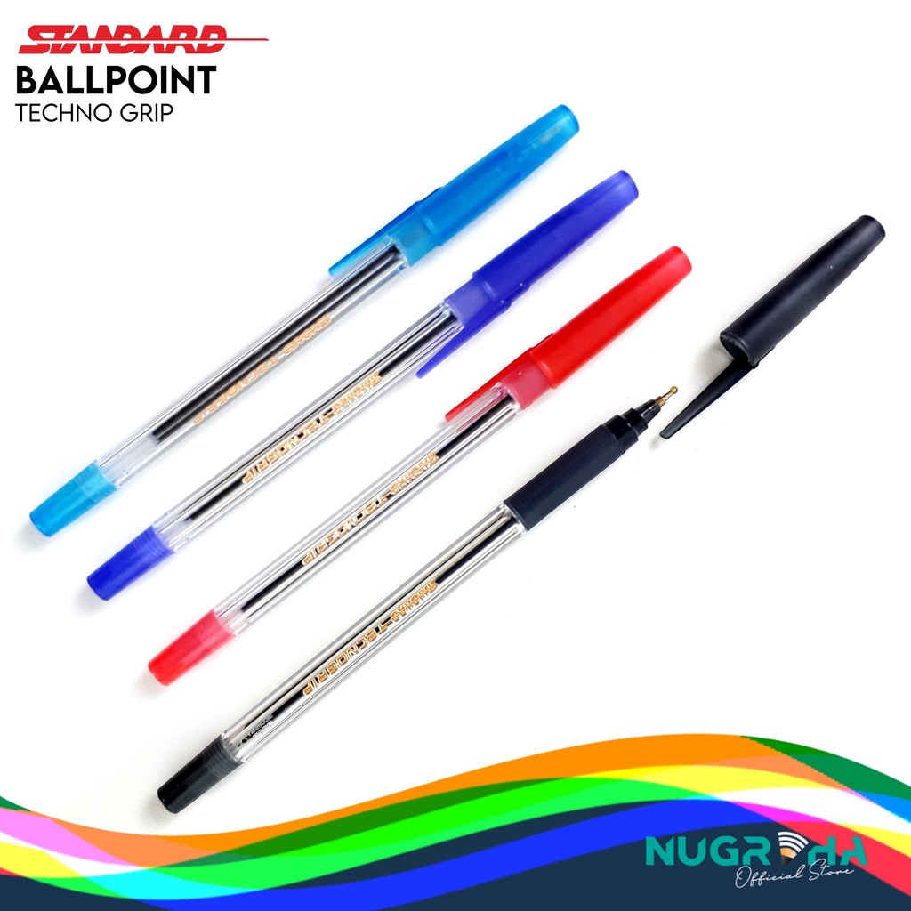 Jual BALLPOINT / PULPEN STANDARD TECNOGRIP ( 1 LUSIN ) | Shopee Indonesia