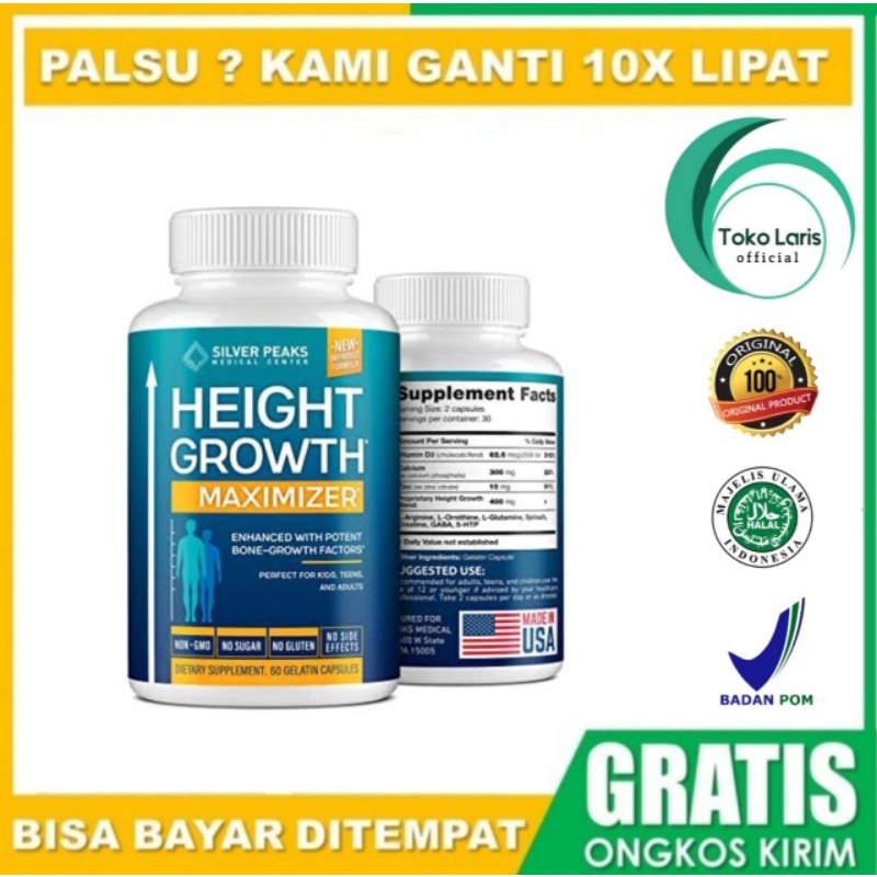 Jual Suplemen Peninggi Badan Height Growth Maximizer Original USA ...