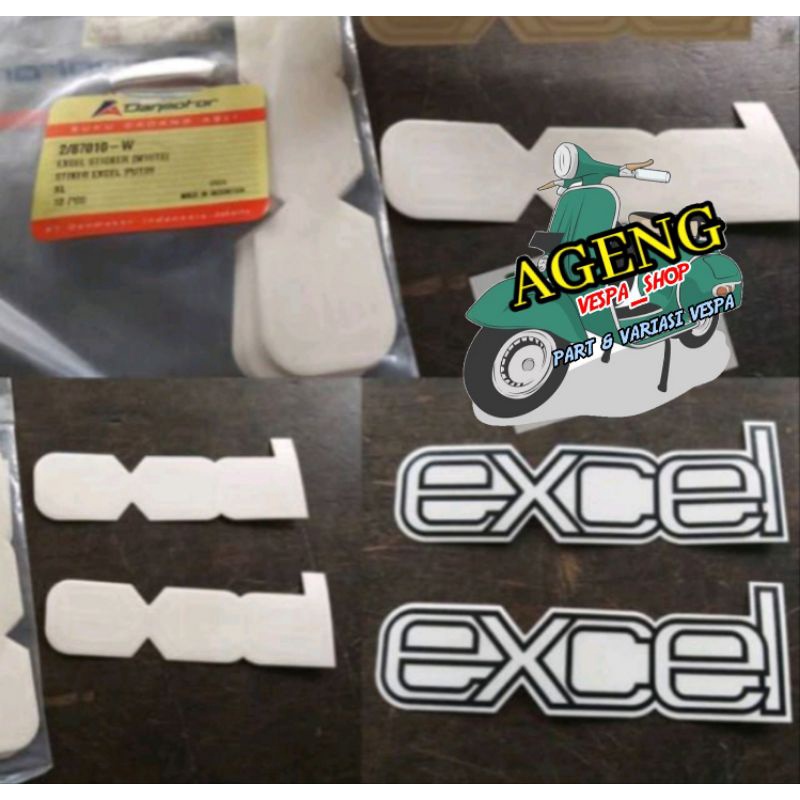Jual STIKER VESPA EXCEL DANMOTOR | Shopee Indonesia