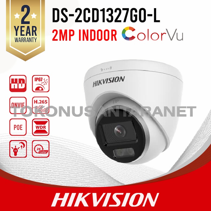 Jual DS-2CD1327G0-L HIKVISION IP 2MP Colorvu Lite Indoor | Shopee Indonesia
