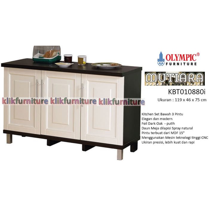 Jual KBT 010880i Olympic Mutiara Kitchen Set Bawah 3 Pintu | Shopee ...