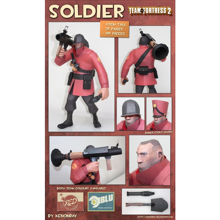Jual Team Fortress 2 Soldier Papercraft | Shopee Indonesia