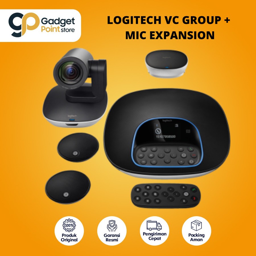 Jual Logitech Group Video Conferencing + Microphone Expansion - Garansi ...