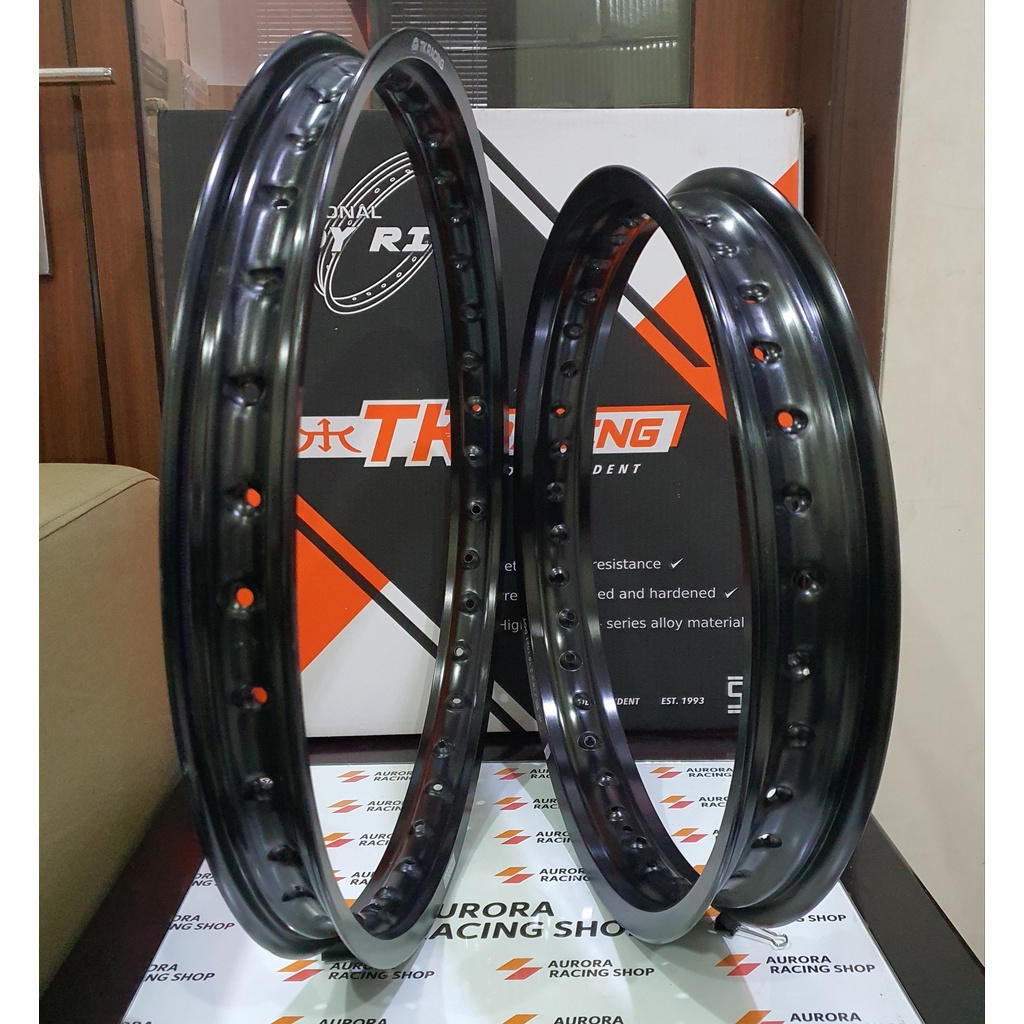 Jual Velg TK KLX Set 18 x 215 / 21 x 160 - Hole 36 warna Black | Shopee ...