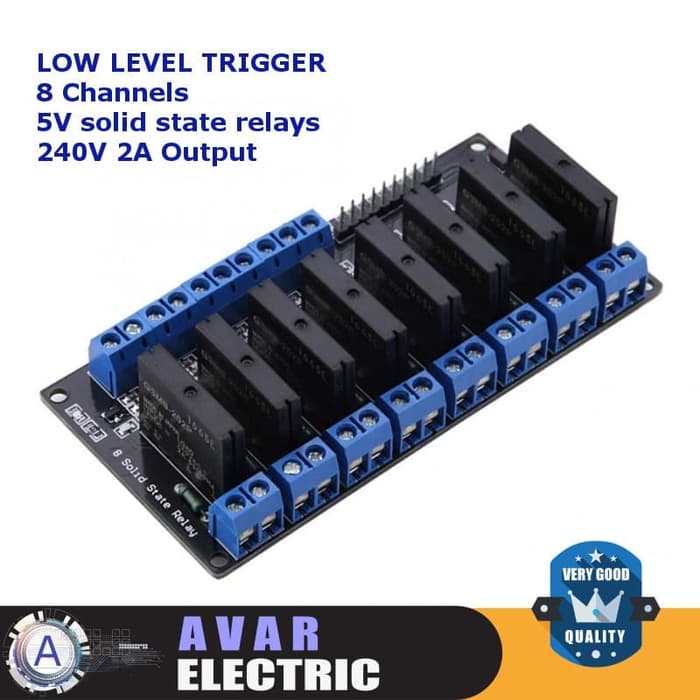 Jual Solid State Relay 8 ch Channel Low Level Trigger Arduino Module ...