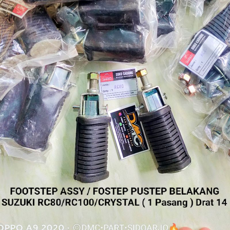 Jual FOOTSTEP ASSY / FOSTEP PUSTEP STEP BELAKANG SUZUKI RC80 RC100 ...