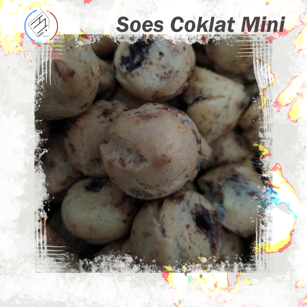 Jual AtthreeM Store Soes Coklat Mini 150 Gram - Soes Kering Isi Cokelat ...