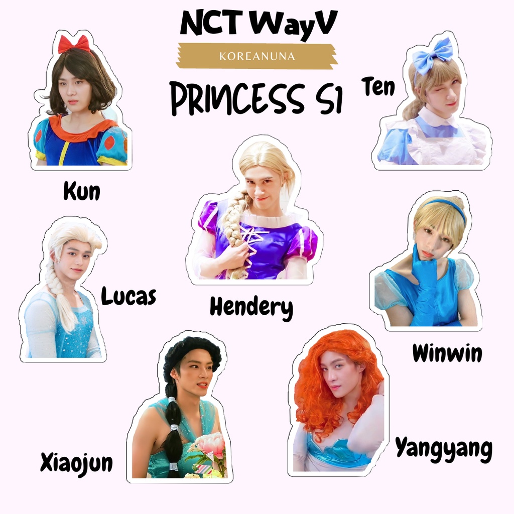 Jual Sticker Kpop Nct WayV Princess Disney Anime Lucu Aesthetic Stiker ...