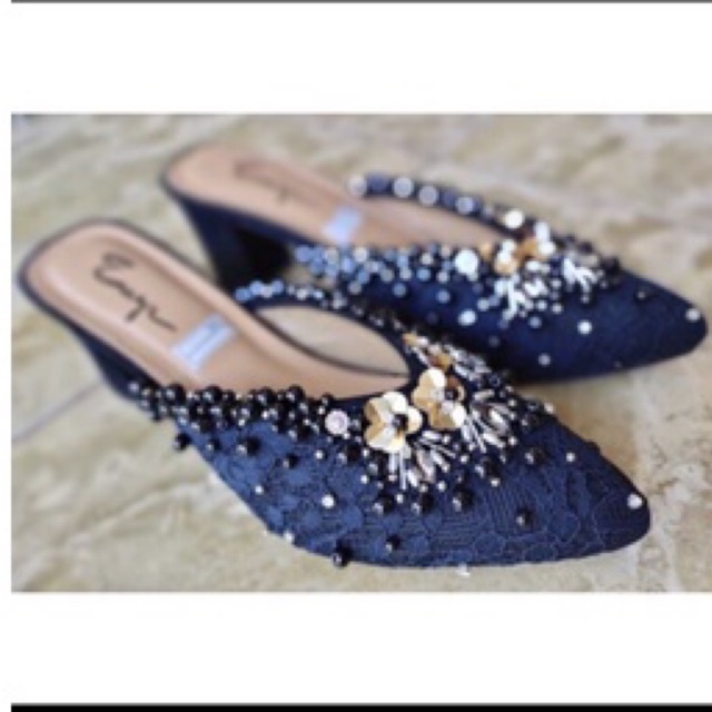 Jual sepatu pesta payet bunga susun warna n hells/hak bisa requesr ...