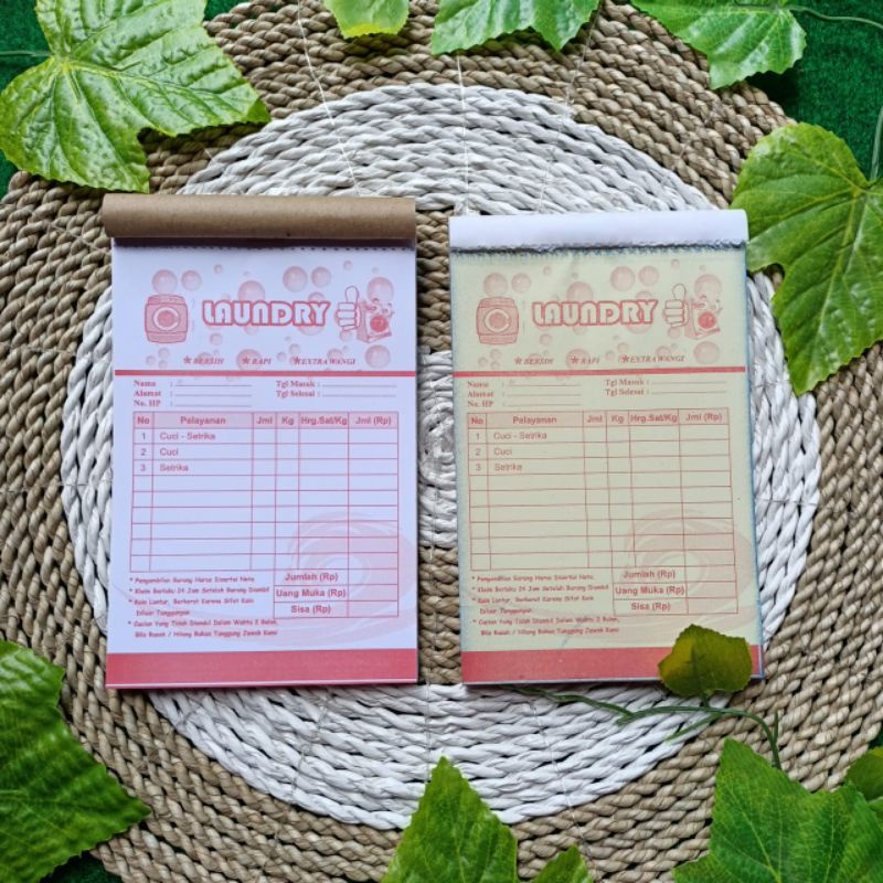 Jual NOTA LAUNDRY 2PLY/NOTA LAUNDRY RANGKAP 2 MURAH/NOTA LAUNDRY ...