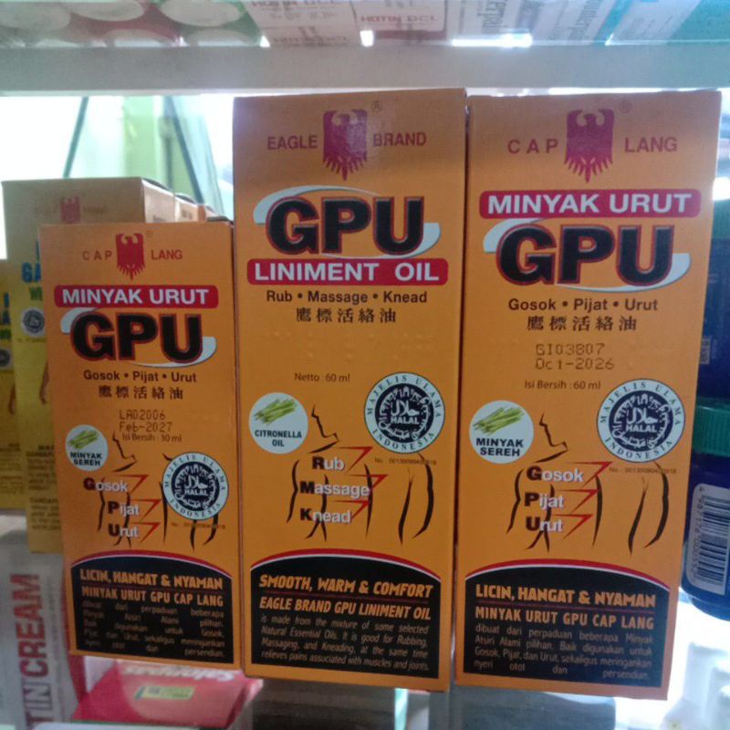 Jual GPU MINYAK URUT LANG 30, 60 ml | Shopee Indonesia