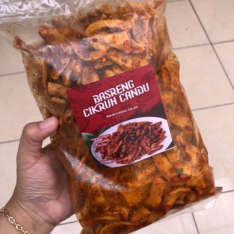 Jual Basreng Cikruh Candu EKSTRA PEDAS GURIH DAUN JERUK 500gr | Shopee ...