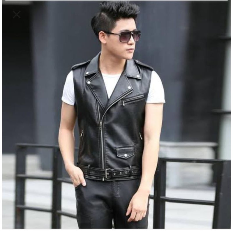 Jual Rompi motor kulit asli rompi pria berkendara pelindung dada dari ...