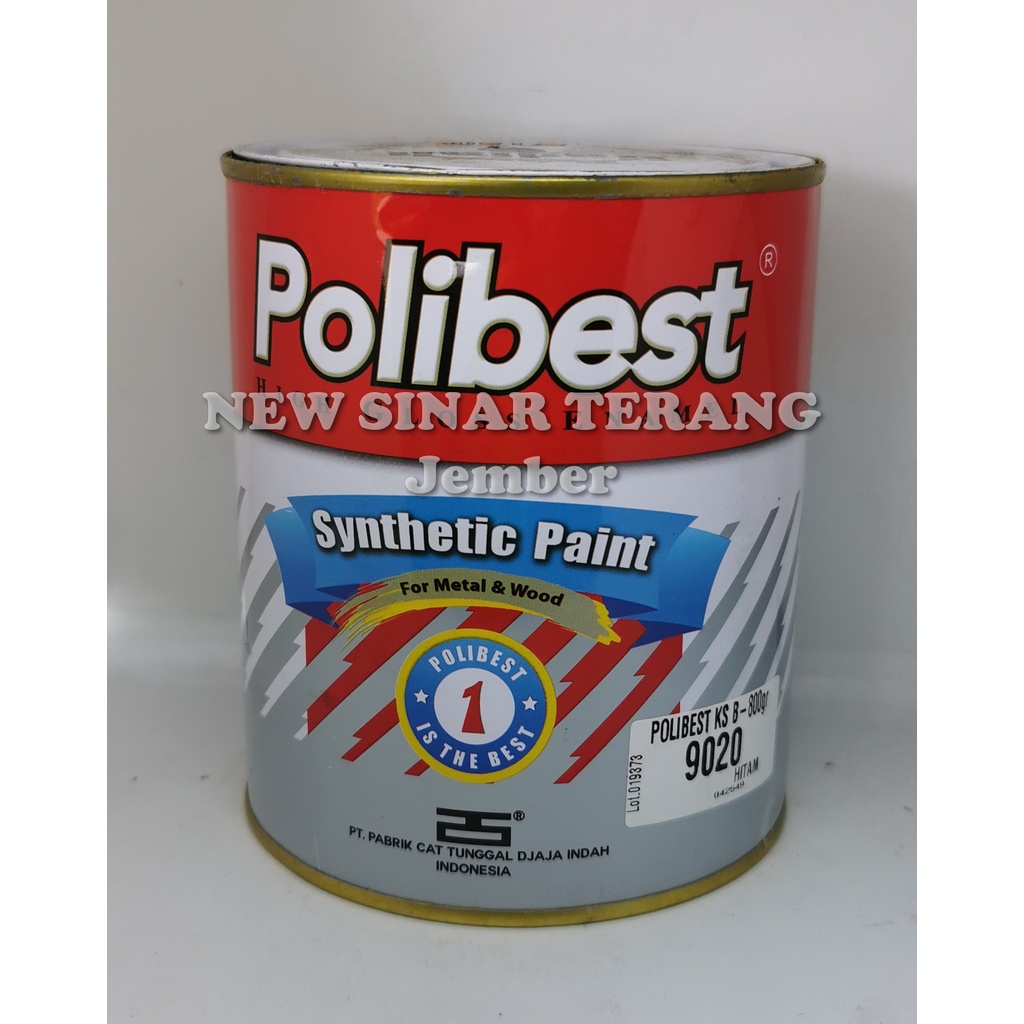 Jual Cat Kayu Besi Polibest 9020 Hitam 800gr (utk Wilayah Sumsel ...