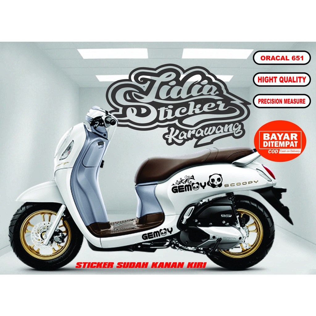 Jual STIKER SCOOPY GEMOY BAHAN ORACAL | Shopee Indonesia